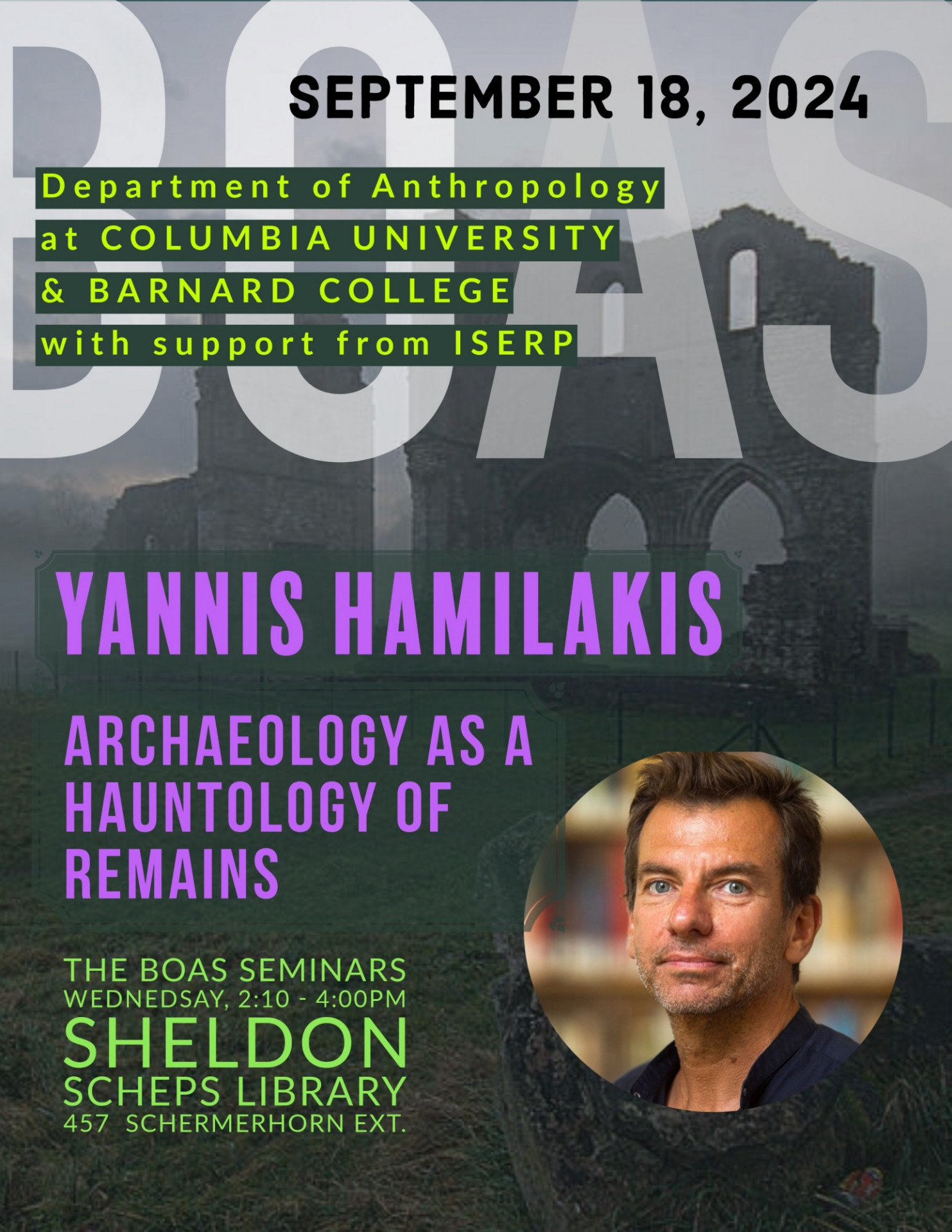 BOAS Seminar: Yannis Hamilakis | Department of Anthropology